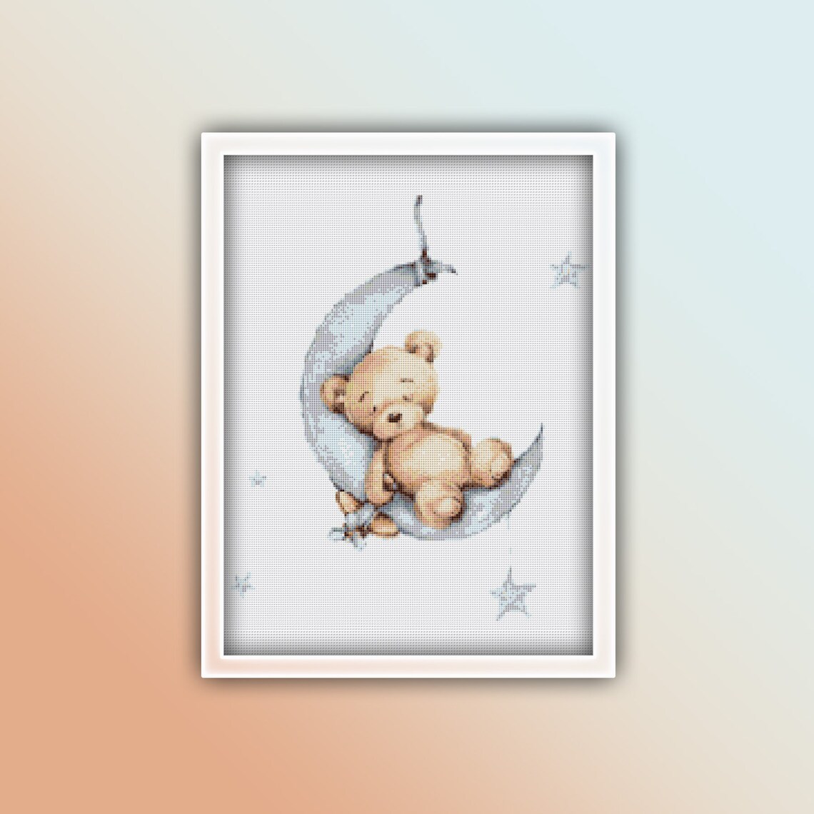 Teddy Bear Cross Stitch Pattern 1 Instant Pdf Download Etsy