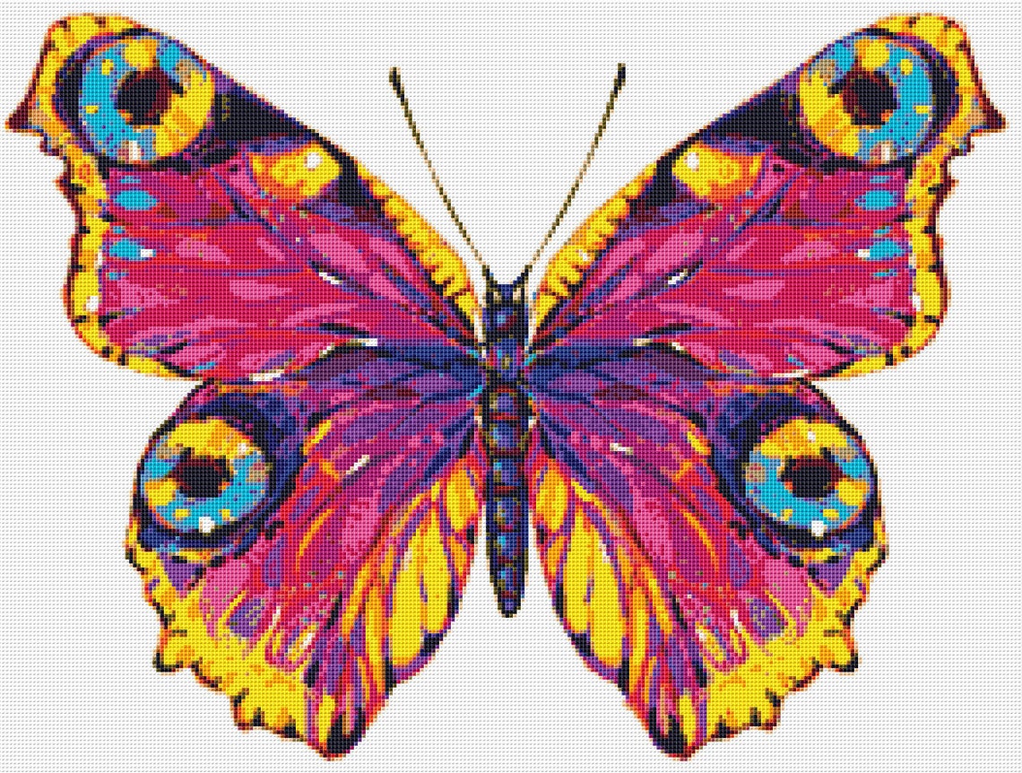 Butterfly Cross Stitch Pattern 4 Instant PDF Download - Etsy