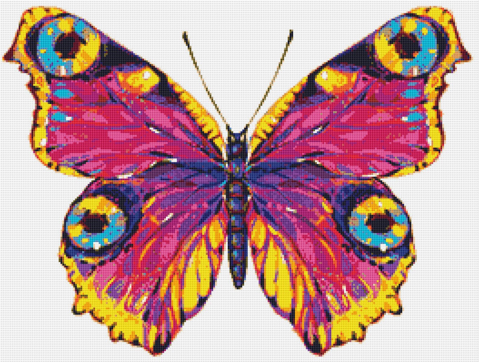 Butterfly Cross Stitch Pattern 4 Instant PDF Download - Etsy