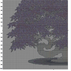 Purple Tree Cross Stitch Pattern 3 Instant PDF Download | Spring Tree ...