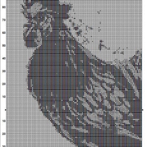 Ayam Cemani Chicken Cross Stitch Pattern 1 Instant PDF Download ...