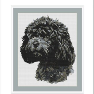 Black Poodle Cross Stitch Pattern Instant PDF Download - Brown Poodle ...