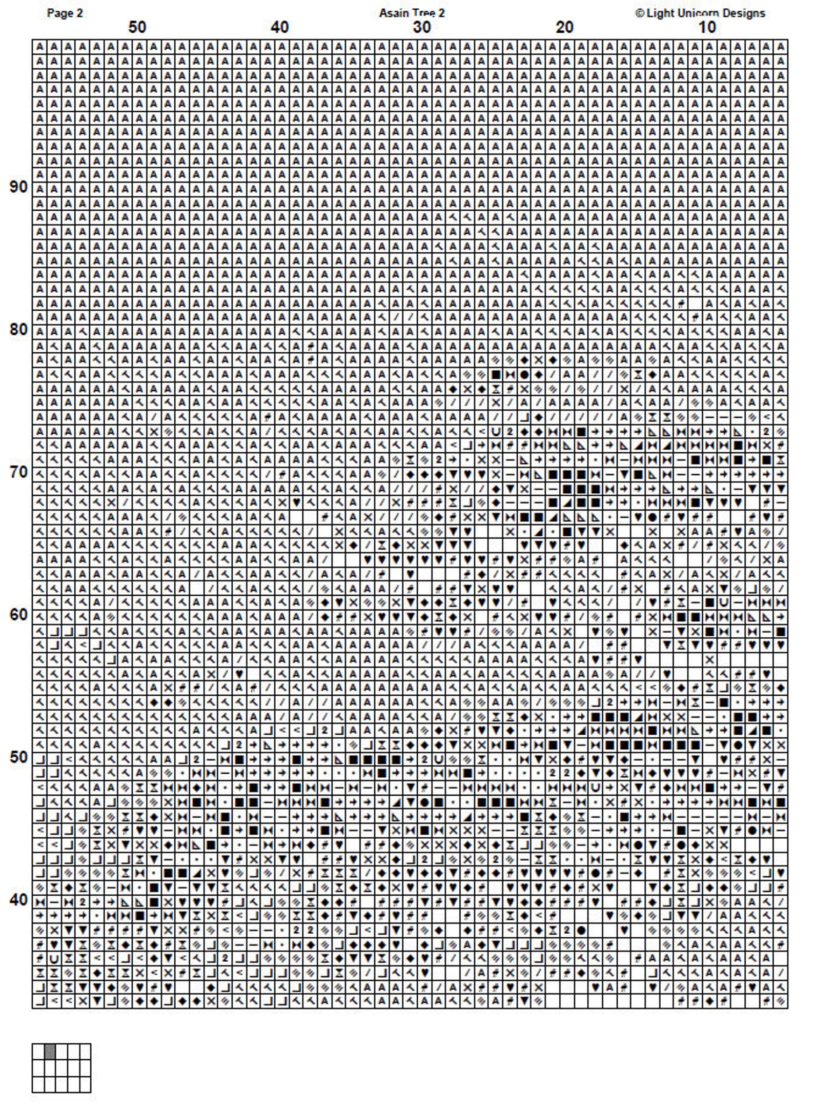 Asian Tree Cross Stitch Pattern 2 Instant PDF Download | Summer Tree ...