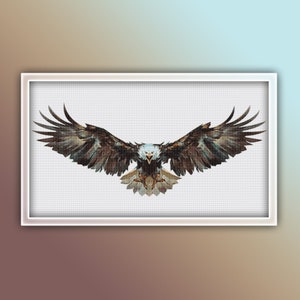 Eagle Cross Stitch Pattern 2 Instant PDF Download - Eagle Watercolor ...