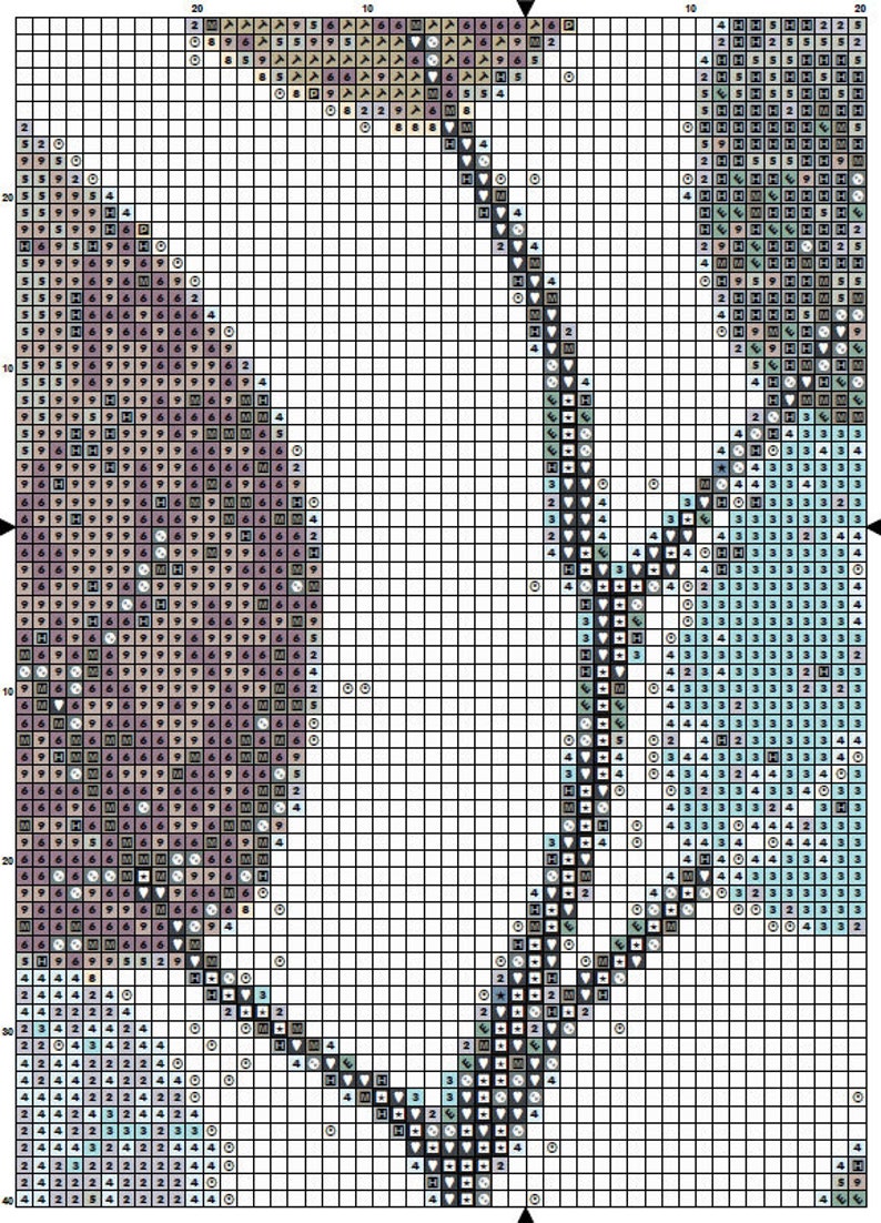 Leaves Cross Stitch Pattern Instant PDF Download Leaves | Etsy