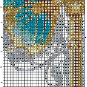Butterfly Key Cross Stitch Pattern Instant PDF Download - Butterfly ...