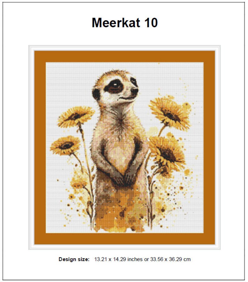 Meerkat Cross Stitch Pattern 10 Instant PDF Download - Etsy