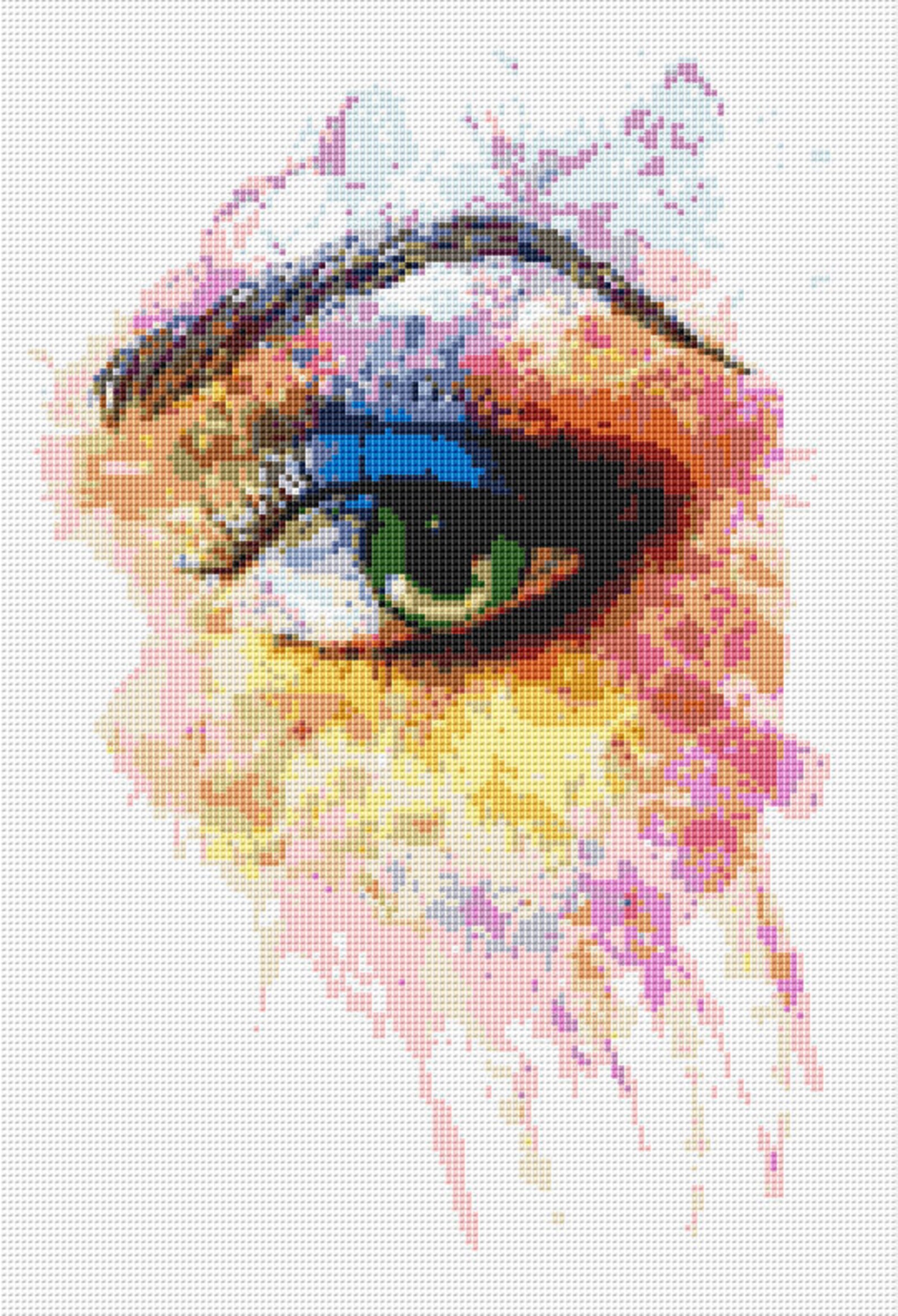 Eye Cross Stitch Pattern 1 Instant PDF Download Eye - Etsy