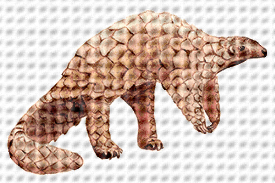 Pangolin Cross Stitch Pattern 1 Instant PDF Download - Etsy