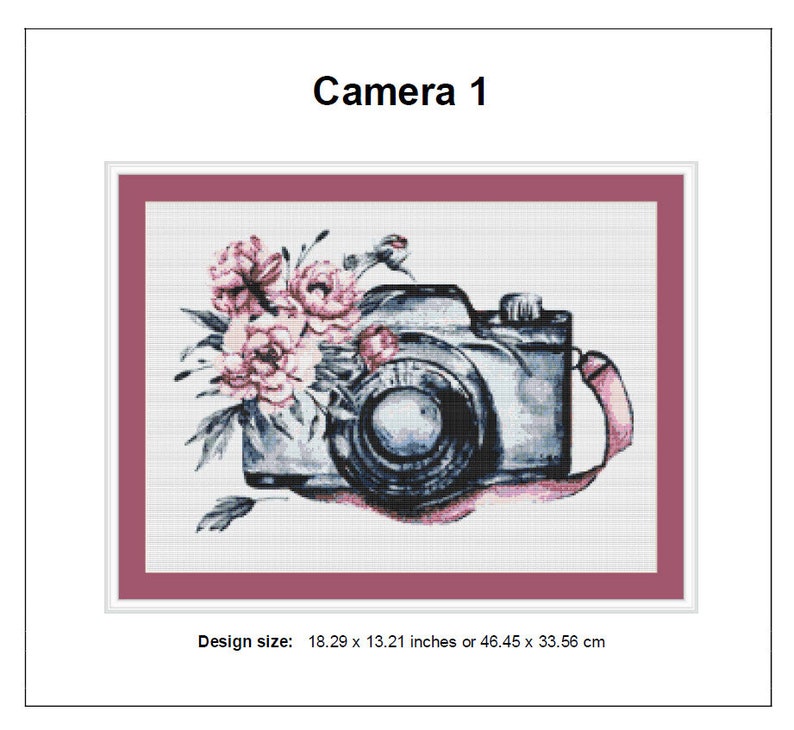 Camera Cross Stitch Pattern 1 Instant PDF Download Camera - Etsy