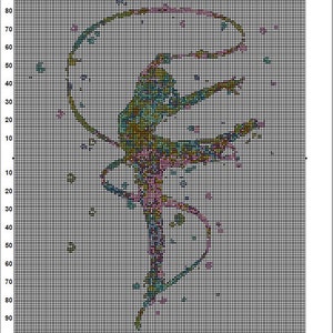 Gymnastics Dancing Cross Stitch Pattern 1 Instant PDF Download ...