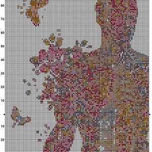 Anatomy Torso Cross Stitch Pattern 3 Instant PDF Download | Muscle ...
