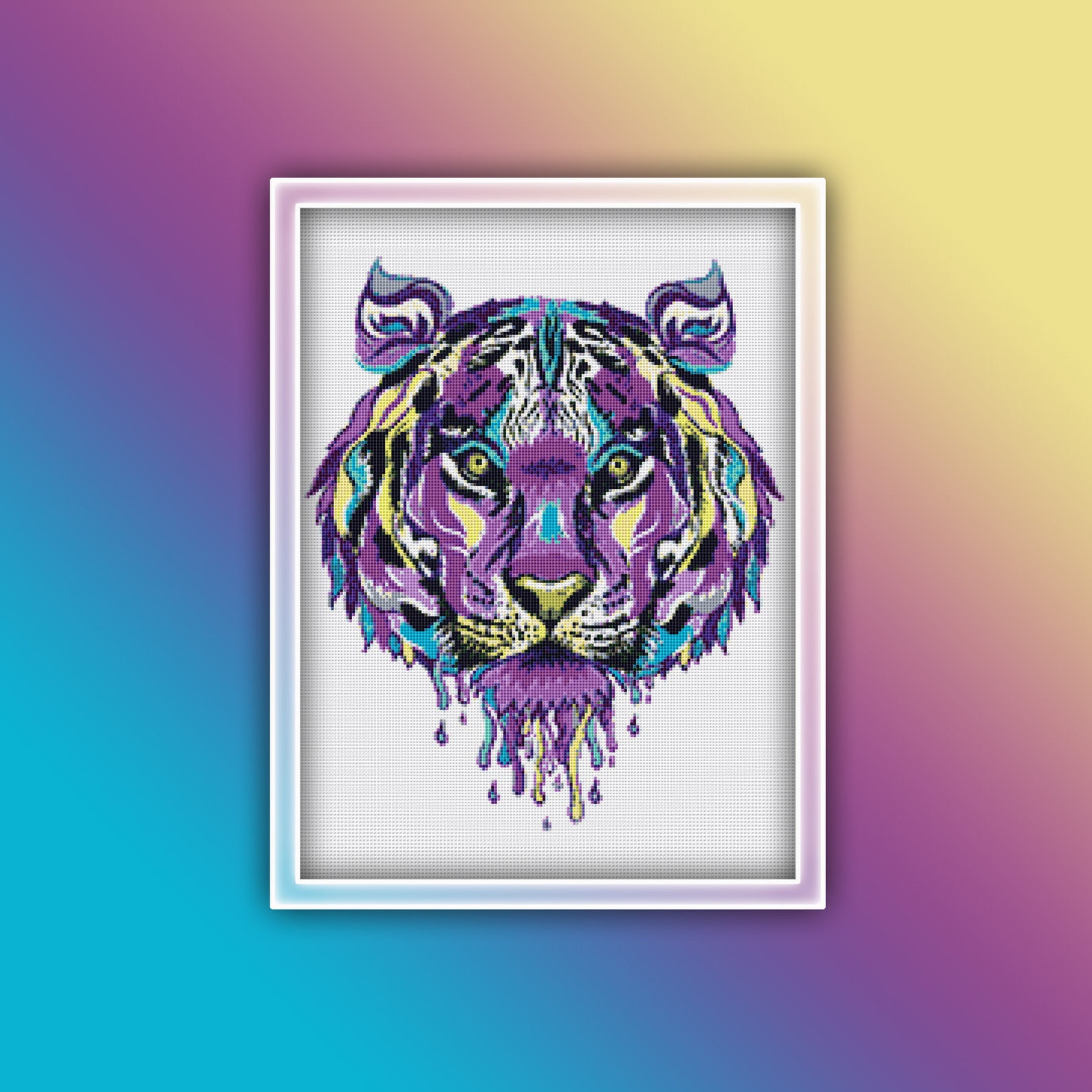 Tiger Cross Stitch Pattern 1 Instant PDF Download Tiger - Etsy