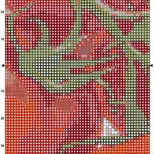 Tomatoes Cross Stitch Pattern 1 Instant PDF Download - Tomato ...