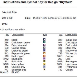 Crystals Cross Stitch Pattern 1 Instant PDF Download - Crystal ...
