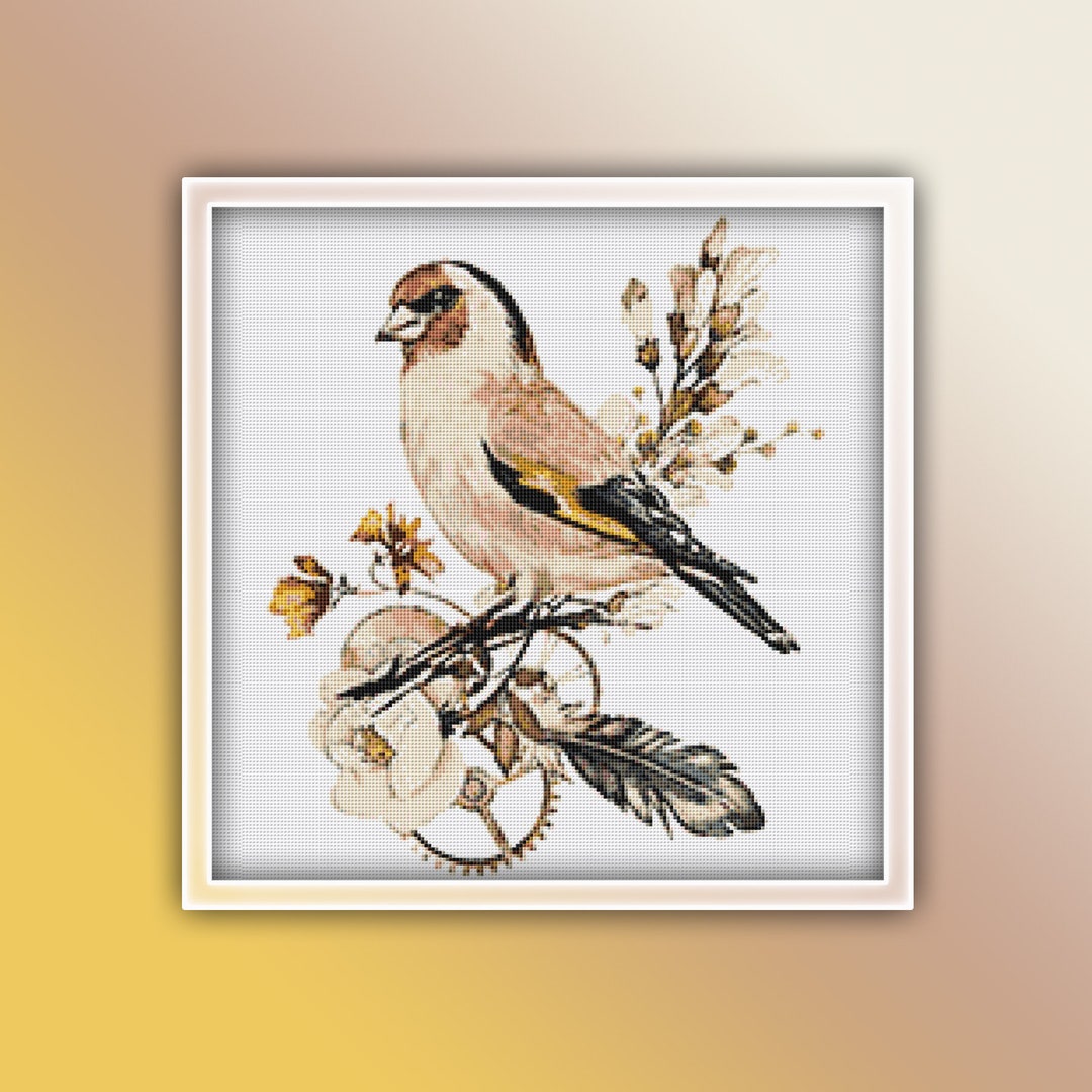 Bird Cross Stitch Pattern 2 Instant PDF Download - Bird Watercolor ...
