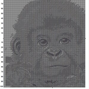 Gorilla Cross Stitch Pattern 1 Instant PDF Download - Baby Gorilla ...
