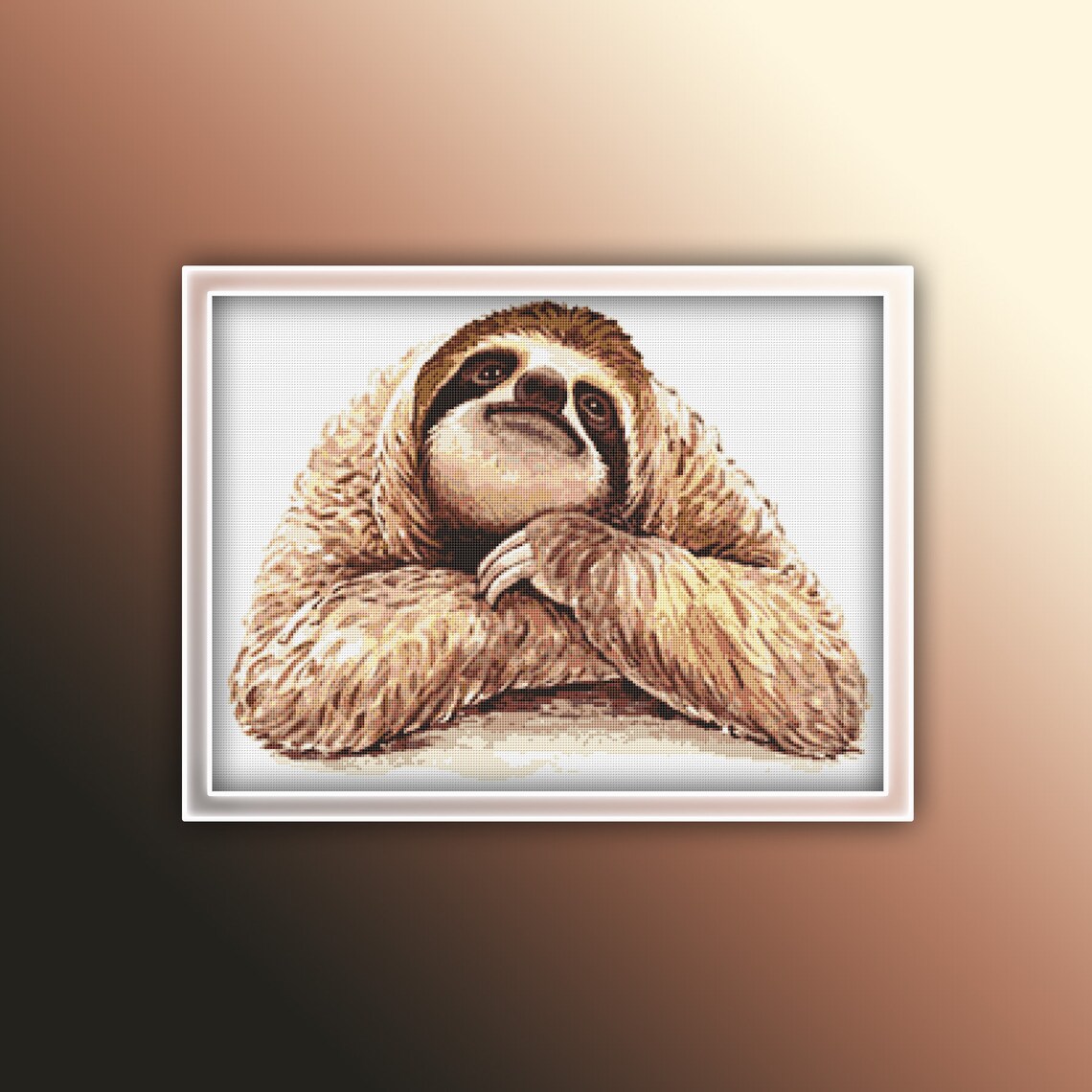 Sloth Cross Stitch Pattern 3 Instant PDF Download Sloth - Etsy