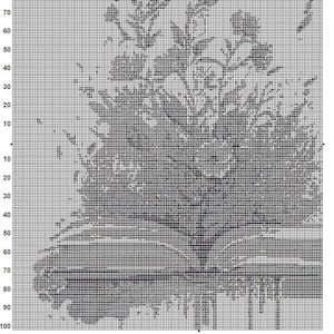 Flower Books Cross Stitch Pattern 4 Instant PDF Download - Reading ...