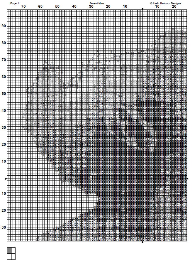 Forest Man Art Cross Stitch Pattern Instant PDF Download - Etsy