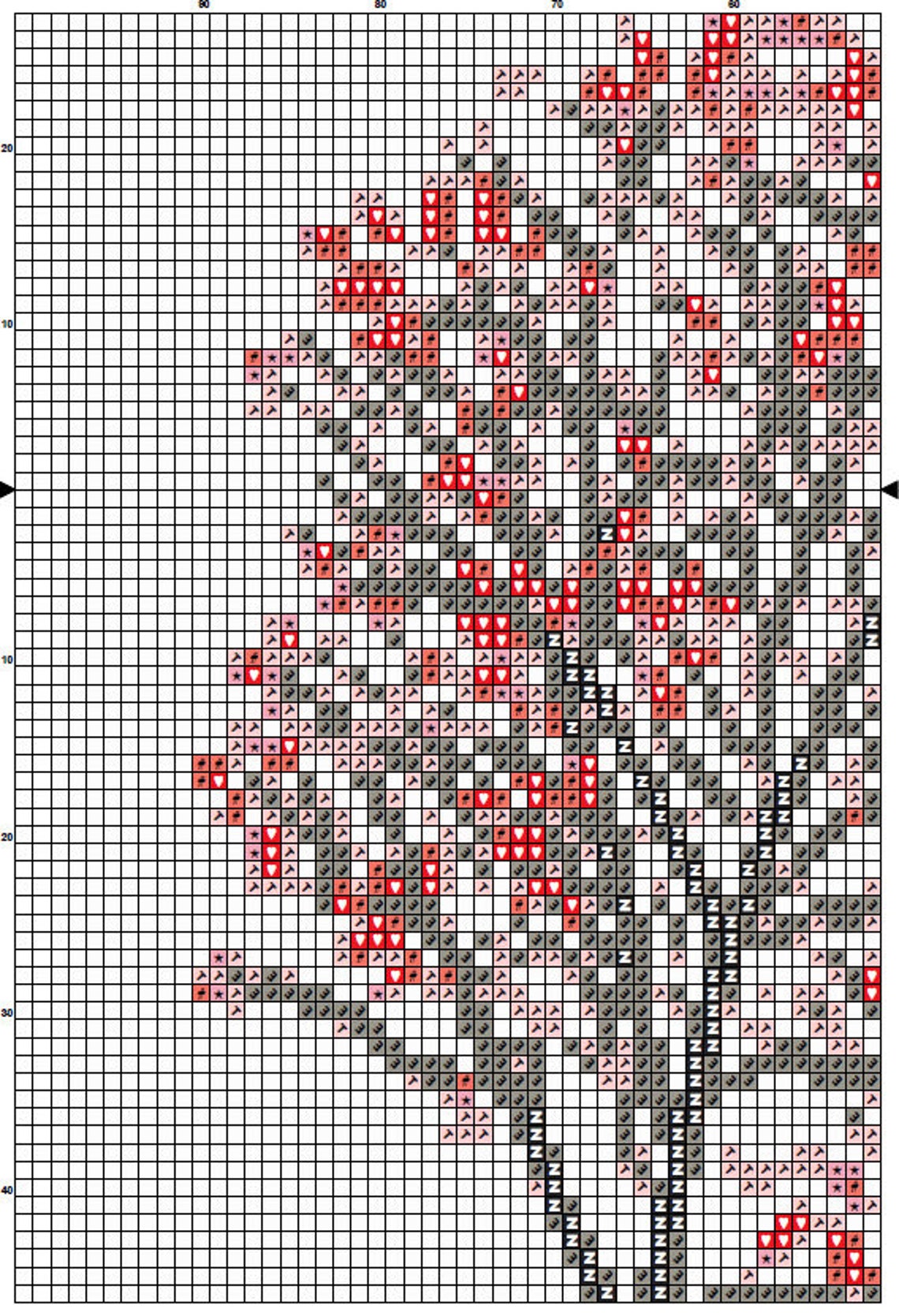 Japanese Sun and Tree Cross Stitch Pattern 1 Instant PDF | Etsy
