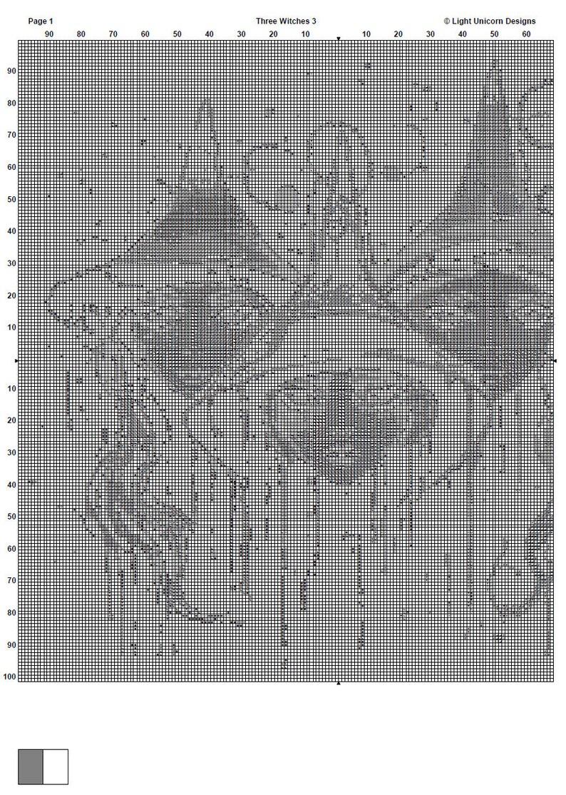 Three Witches Cross Stitch Pattern 3 Instant PDF Download - Woman ...