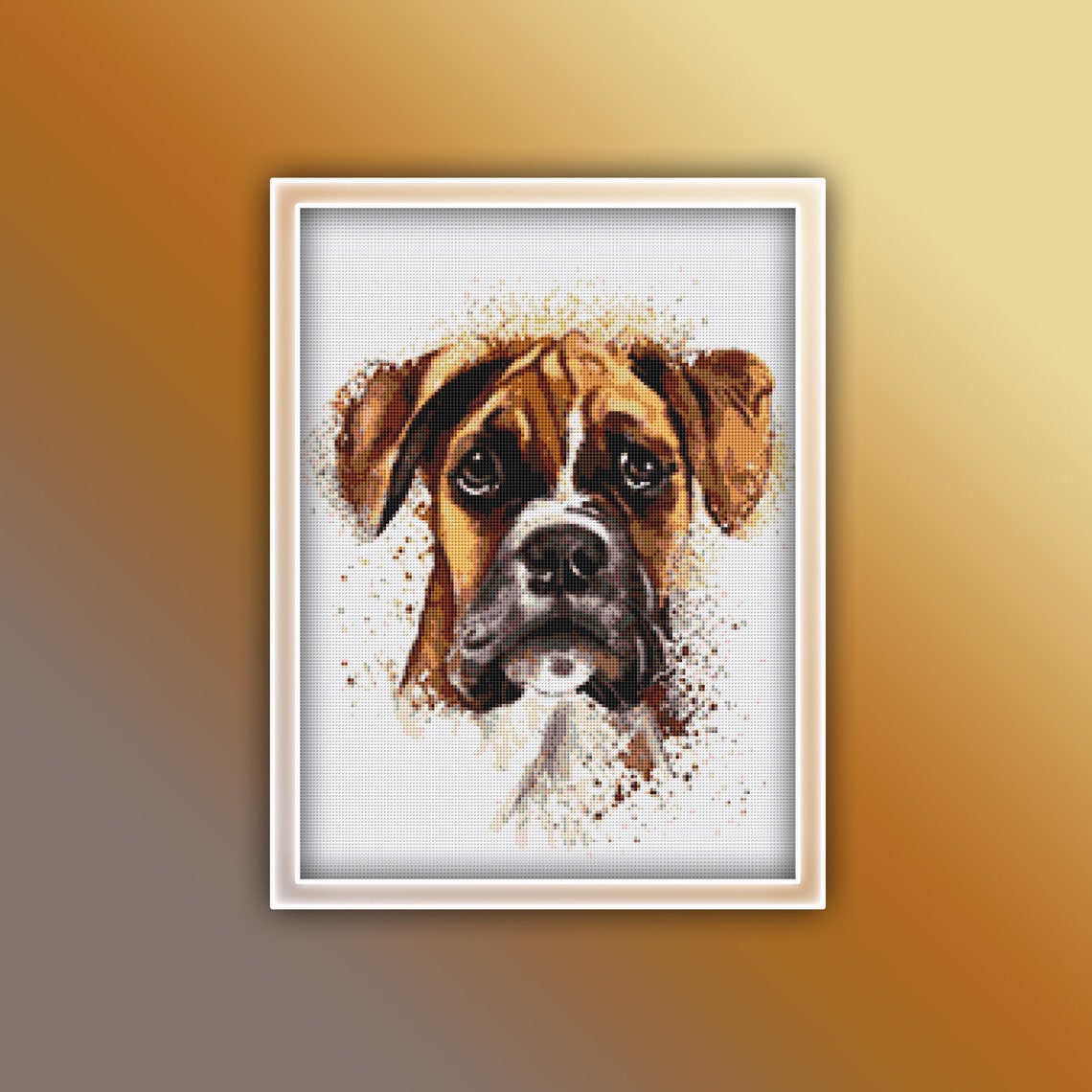 Boxer Cross Stitch Pattern 1 Instant PDF Download - Boxer Dog ...