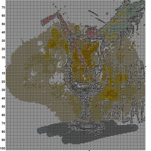 Pina Colada Cross Stitch Pattern 1 Instant PDF Download - Cocktail ...