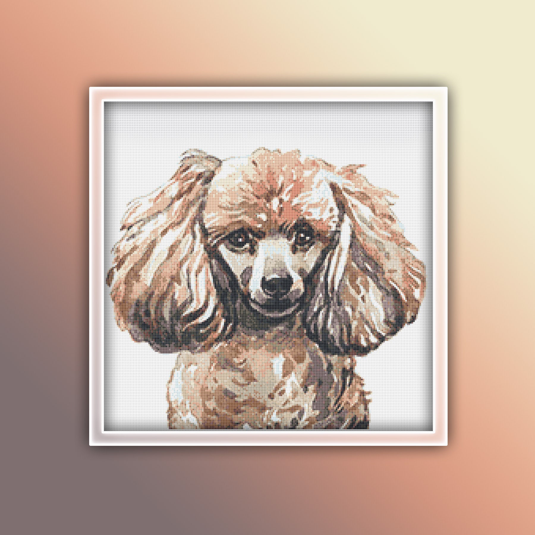 Dog cross stitch pattern Toy poddle portrait cross stitch pattern ...