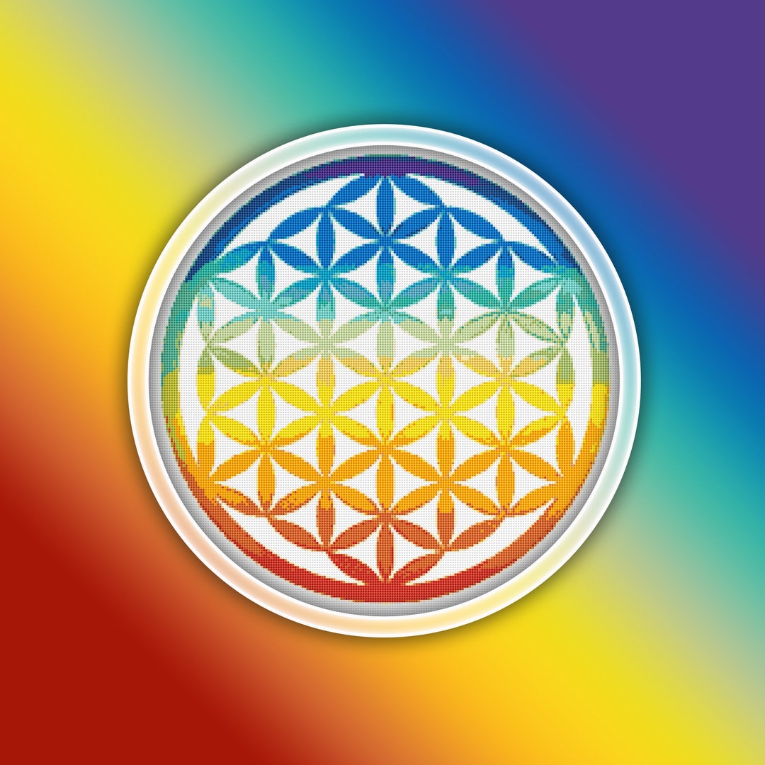 Flower of Life Cross Stitch Pattern 1 Instant PDF Download- Flower of ...