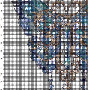 Steampunk Butterfly Key Cross Stitch Pattern 3 Instant PDF Download ...