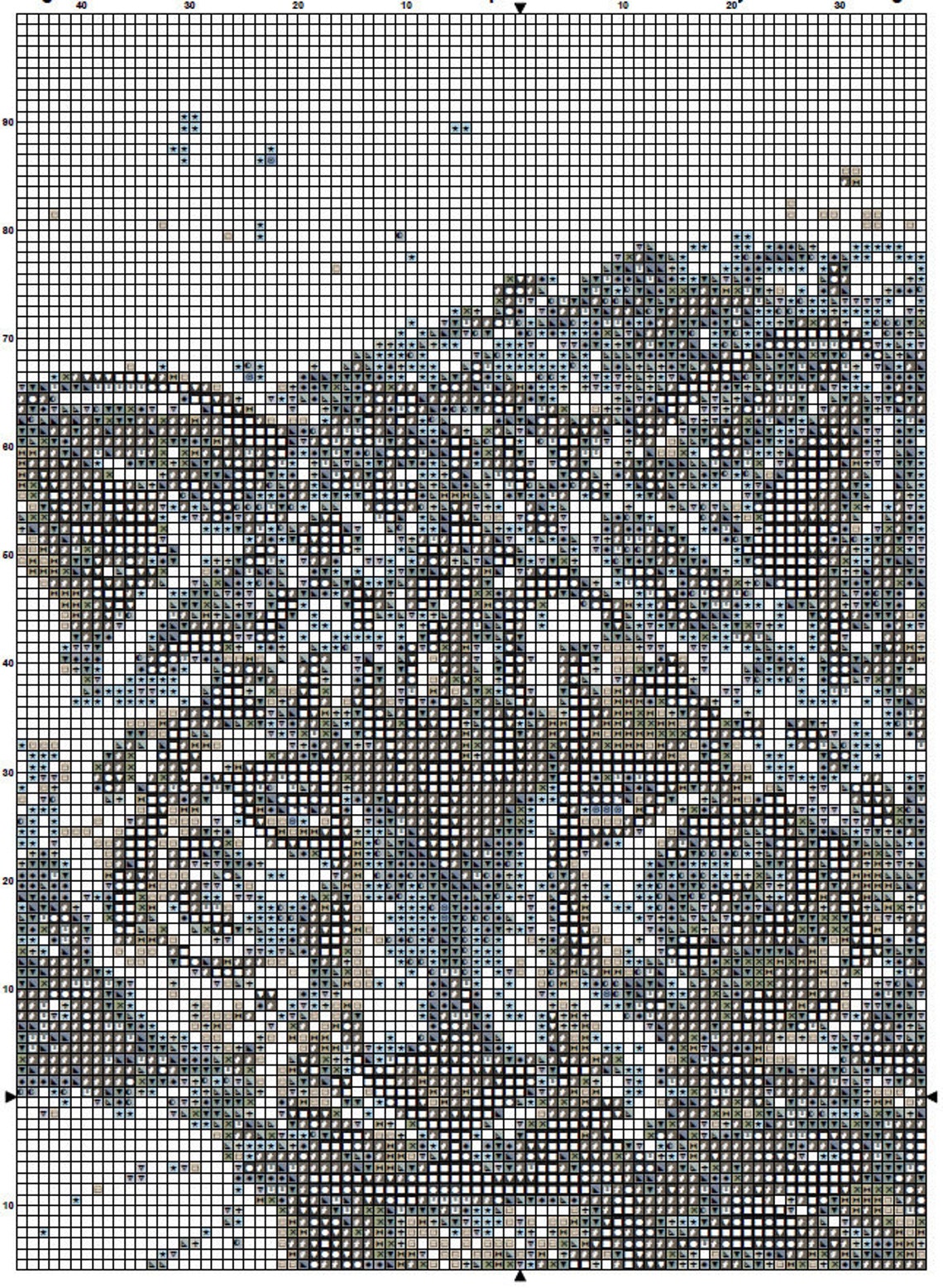 Snow Leopard Cross Stitch Pattern 1 Instant PDF Download - Etsy