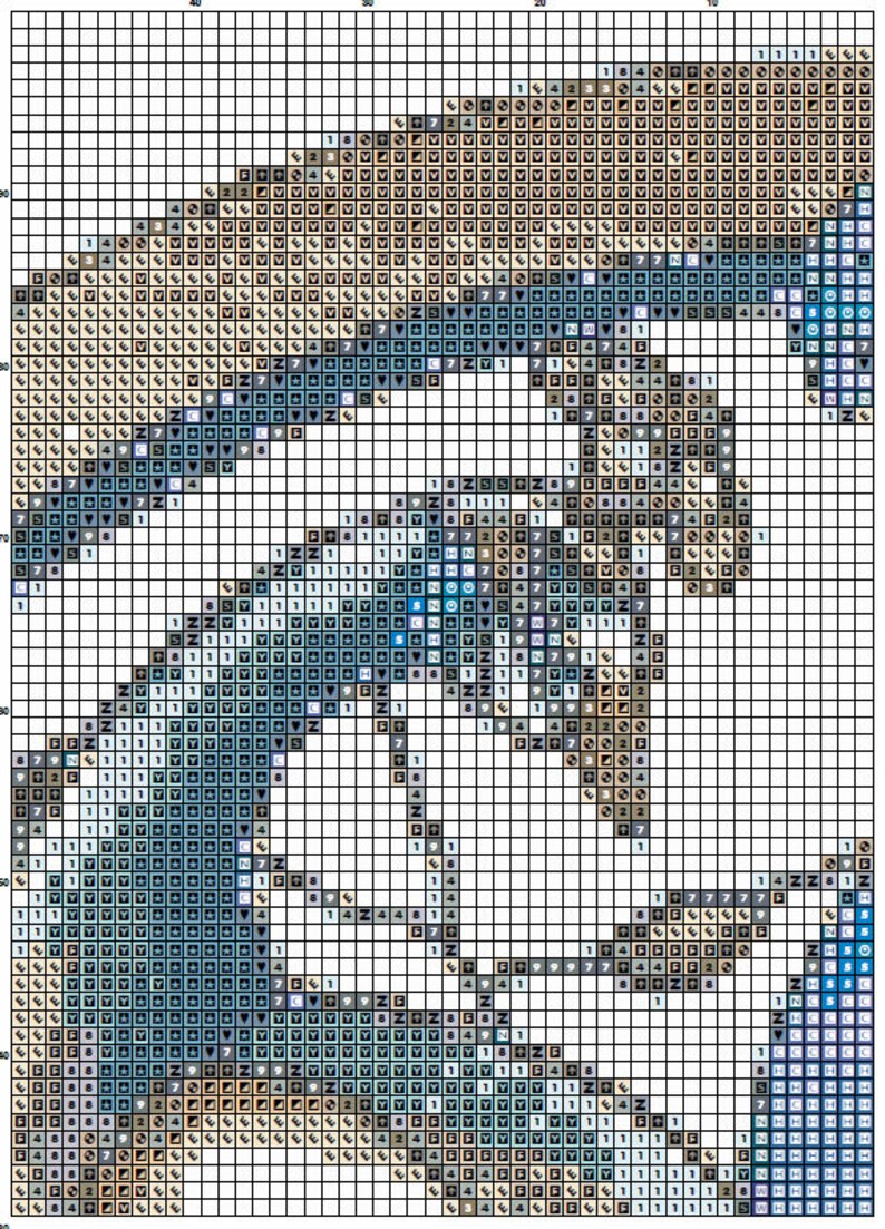 Peacocks Cross Stitch Pattern 1 Instant PDF Download Peacock - Etsy