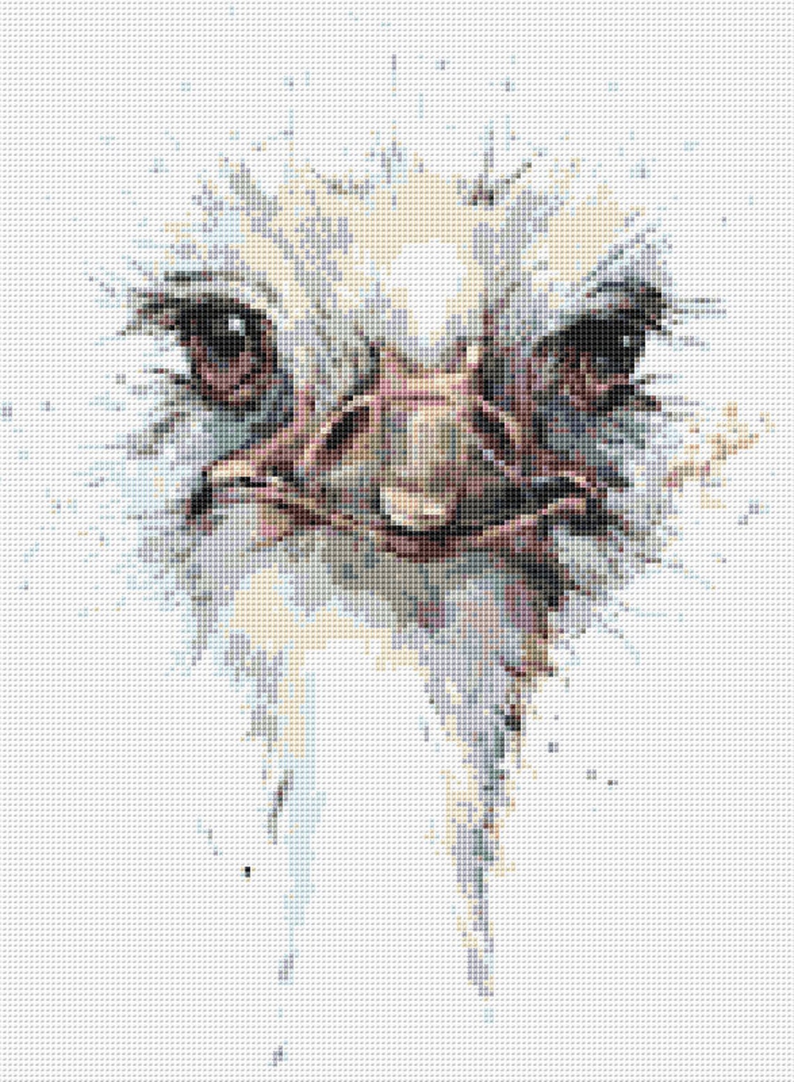 Ostrich Cross Stitch Pattern 1 Instant PDF Download Bird - Etsy