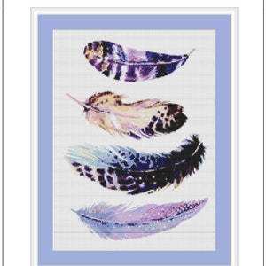 Feathers Cross Stitch Pattern 7 Instant PDF Download- Feather ...