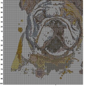 Bulldog Cross Stitch Pattern 1 Instant PDF Download - Bulldog ...