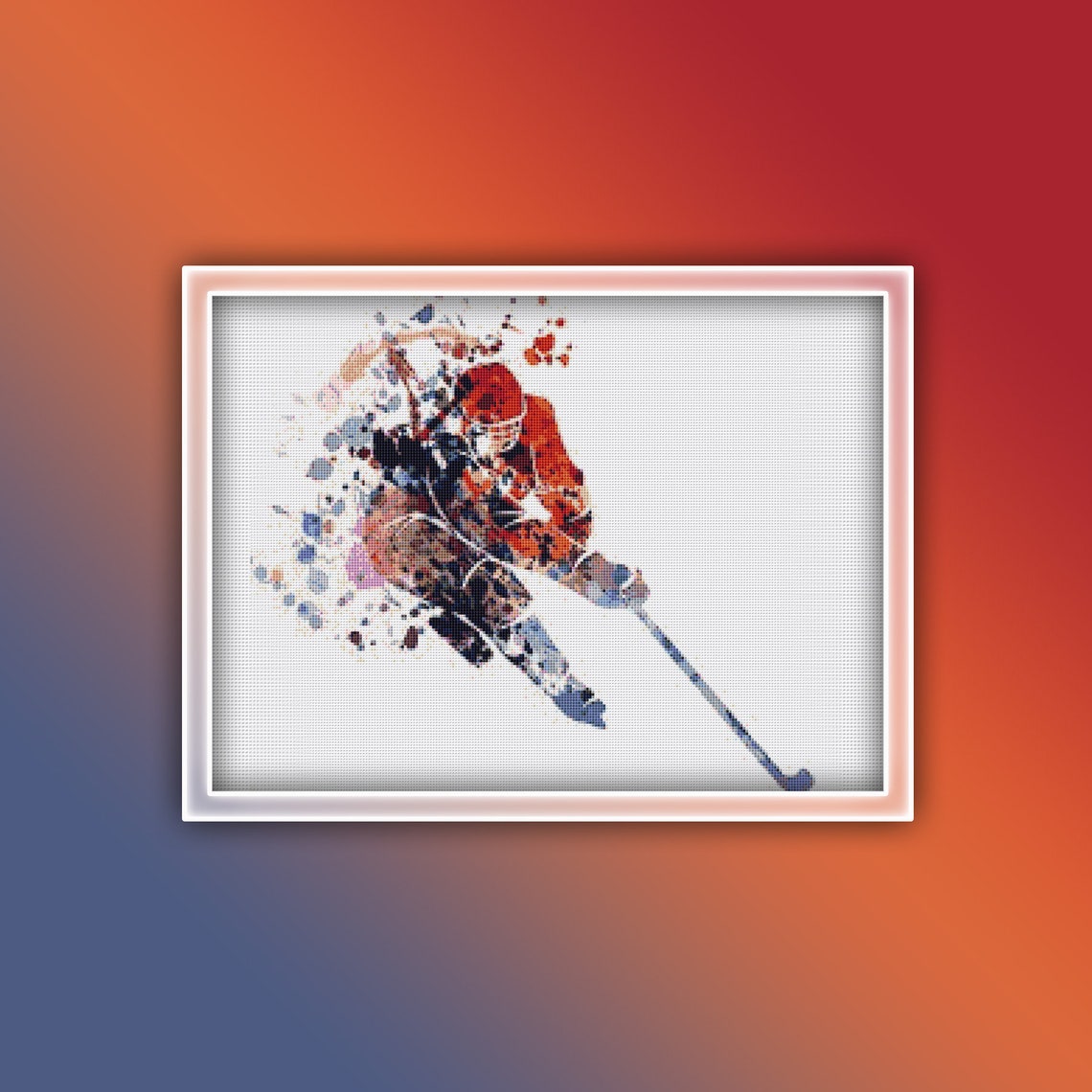 Ice Hockey Cross Stitch Pattern 2 Instant PDF Download Sport | Etsy