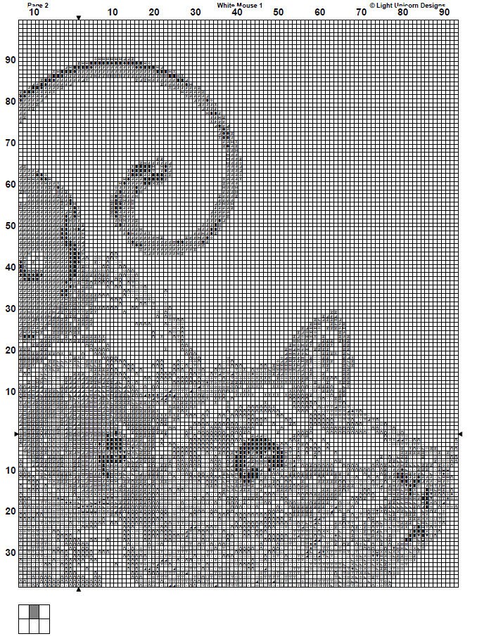 White Mouse Cross Stitch Pattern 1 Instant PDF Download - Rat ...