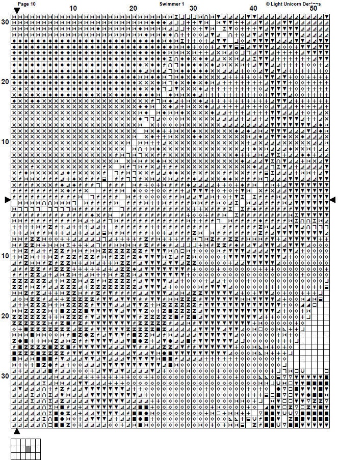 Swimmer Cross Stitch Pattern 1 Instant Download Instant PDF Download ...