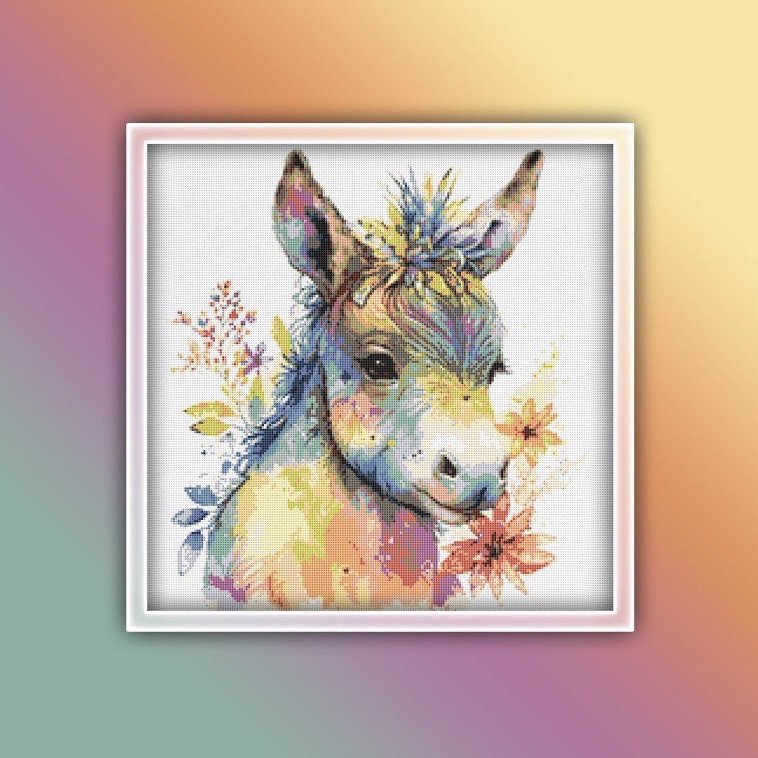 Baby Donkey Cross Stitch Pattern 3 Instant Download Instant PDF ...