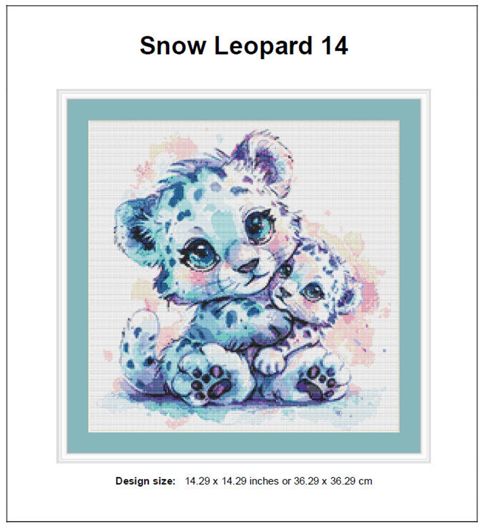 Snow Leopard Cross Stitch Pattern 14 Instant PDF Download - Mom and ...