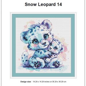 Snow Leopard Cross Stitch Pattern 14 Instant PDF Download - Mom and ...