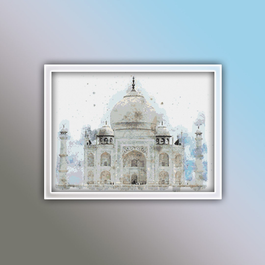 Taj Mahal Cross Stitch Pattern 2 Instant PDF Download India - Etsy