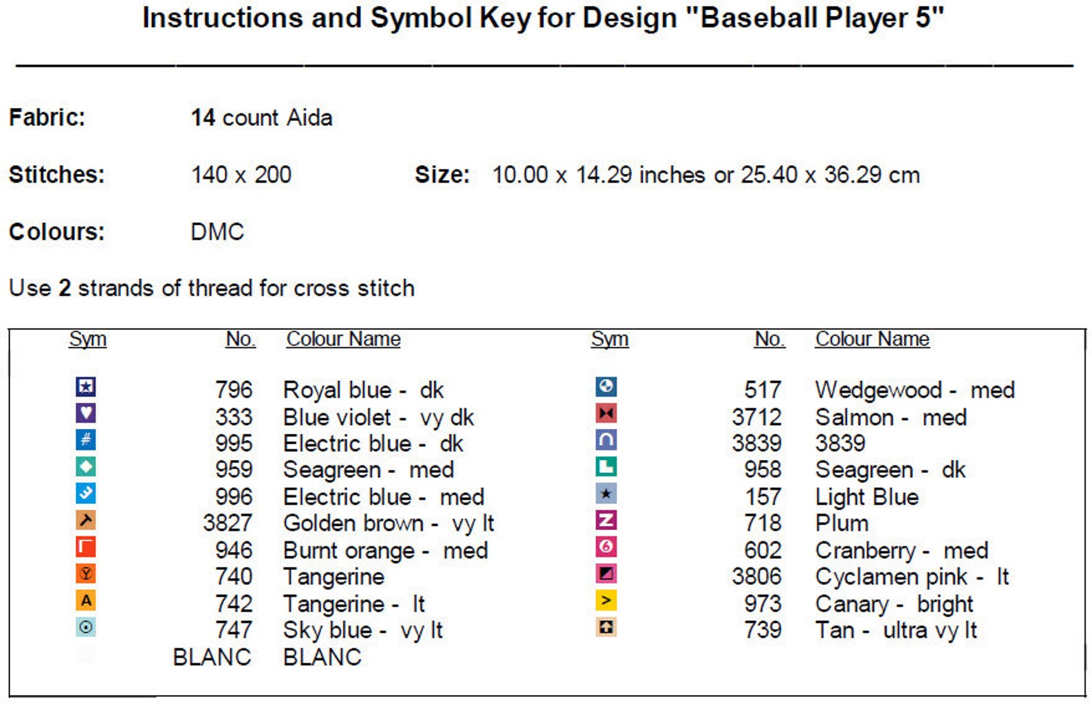 Baseball Player Cross Stitch Pattern 5 Instant PDF Download - Etsy