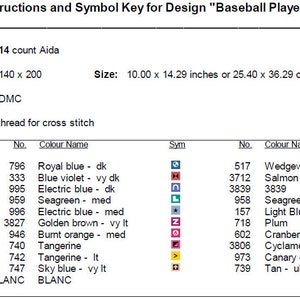 Baseball Player Cross Stitch Pattern 5 Instant PDF Download - Etsy