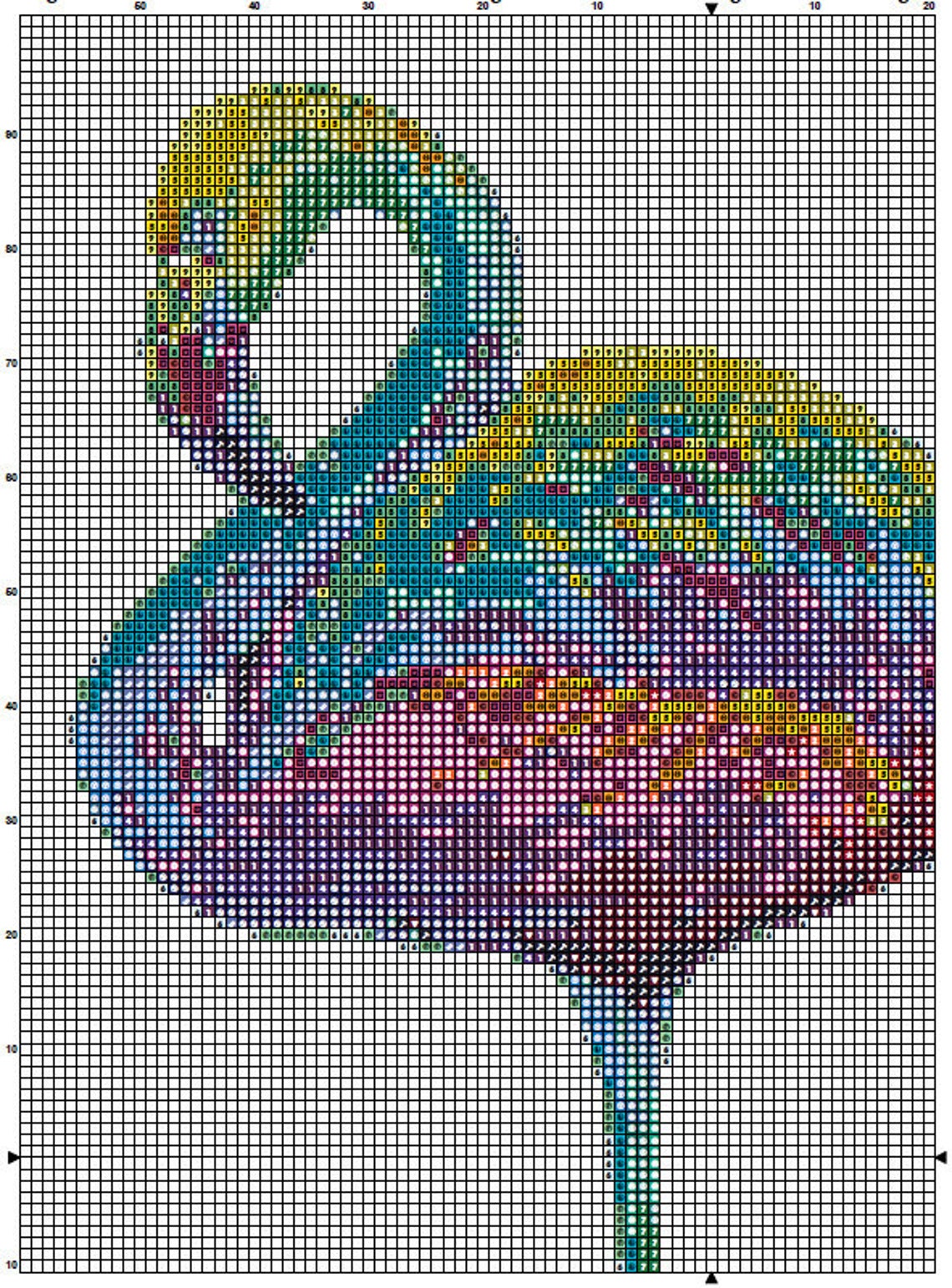 Flamingo Cross Stitch Pattern 9 Instant PDF Download | Etsy