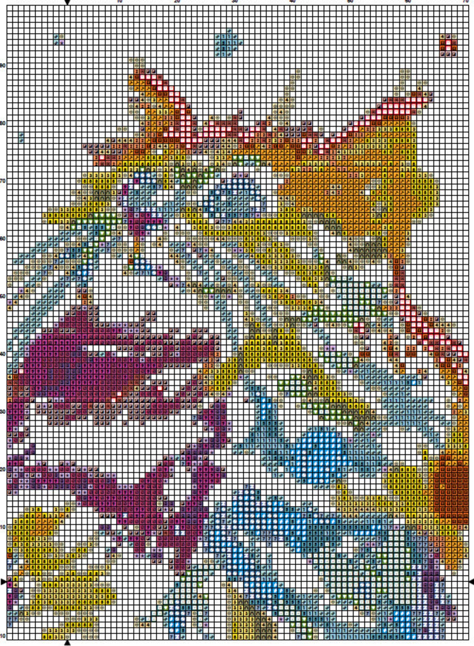 Rainbow Cat Cross Stitch Pattern 2 Instant PDF Download - Etsy