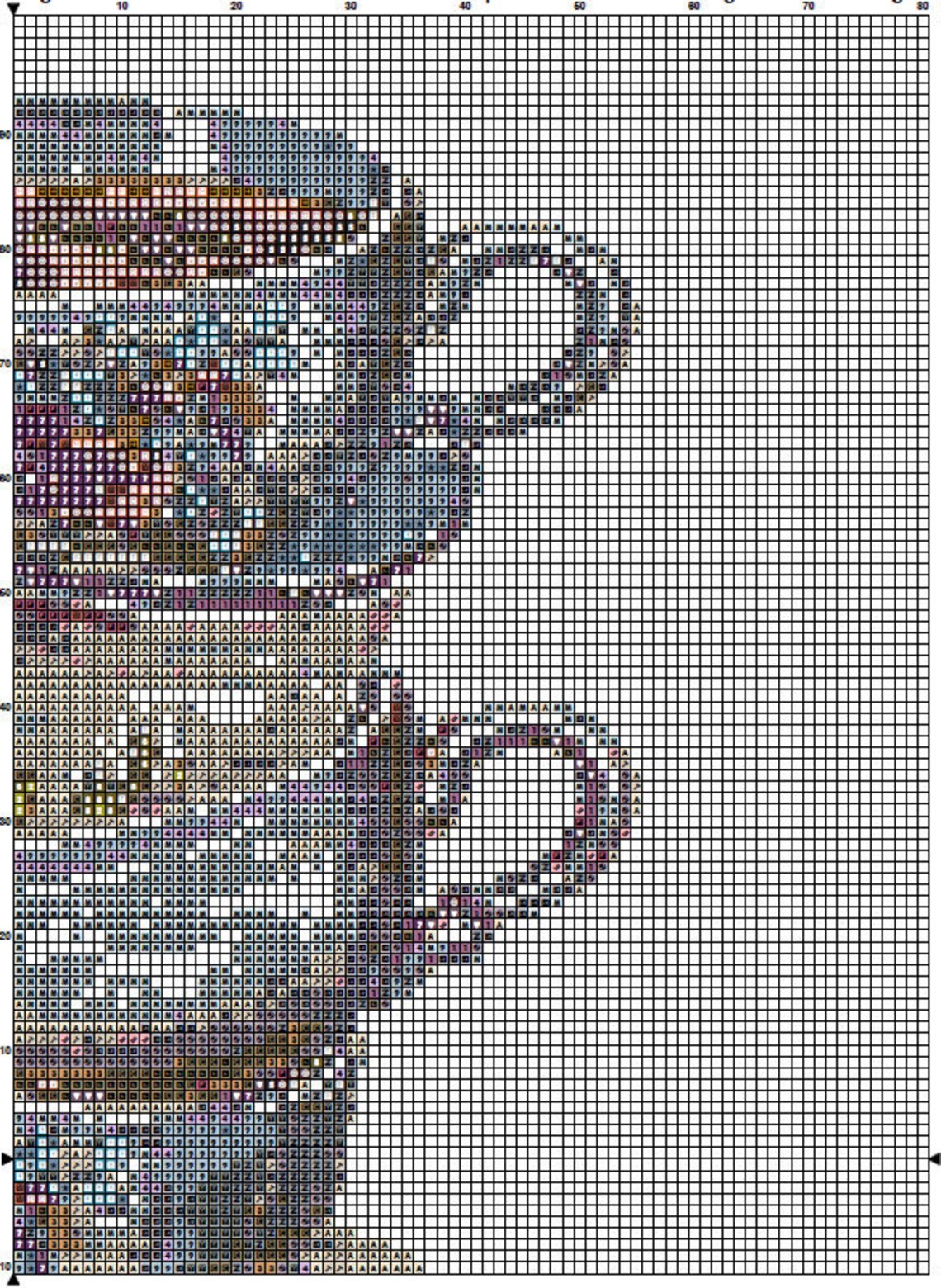 Tea Cups Cross Stitch Pattern 1 Instant PDF Download Tea | Etsy