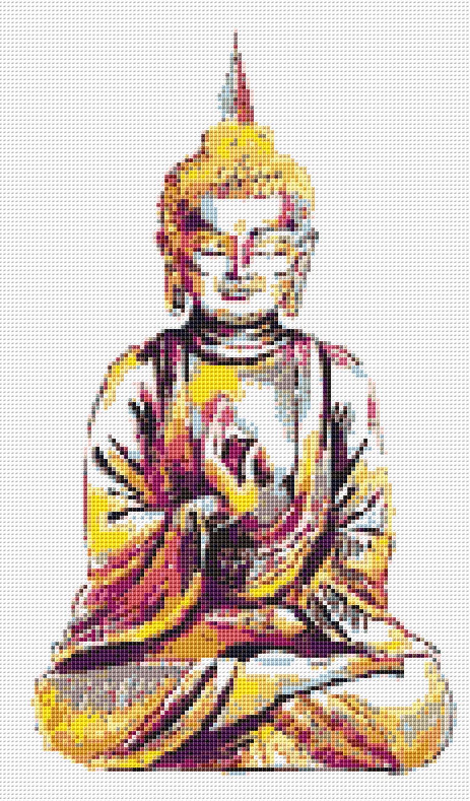 Buddha Cross Stitch Pattern 7 Instant Download Instant PDF | Etsy