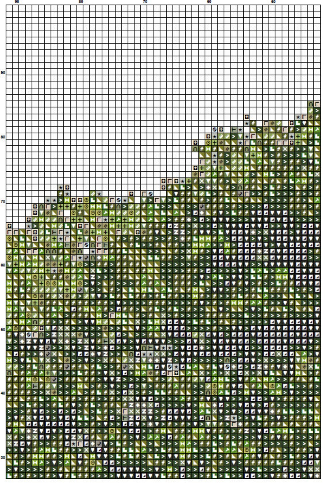 Tree Cross Stitch Pattern 1 Instant PDF Download Summer Tree - Etsy